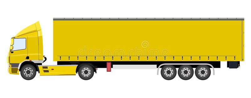 Yellow truck stock vector. Illustration of moving, transport - 64617992