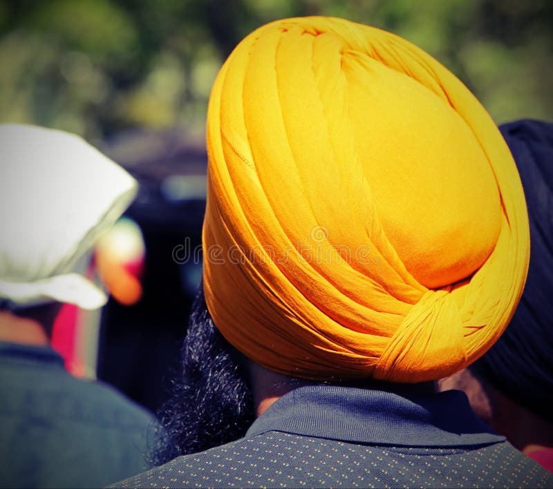 Yellow Turban Called Dumalla Stock Image - Image of sikh, retro: 115920563