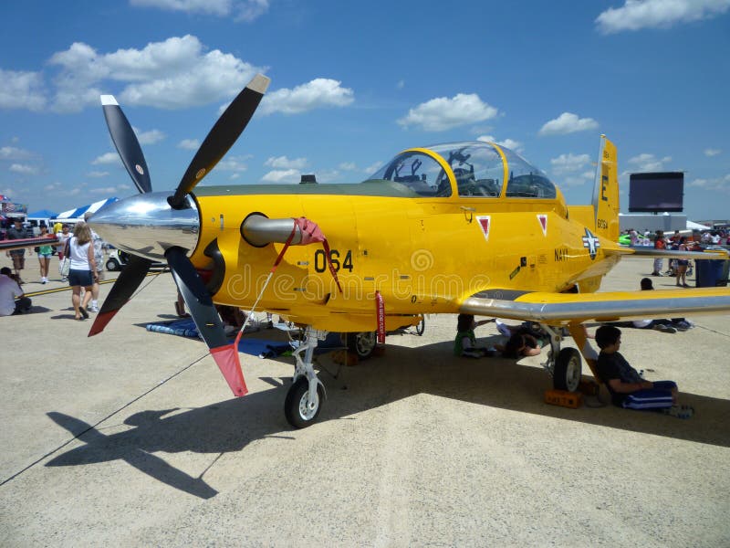 Yellow Turbo Prop editorial stock photo. Image of aircraft - 19607183
