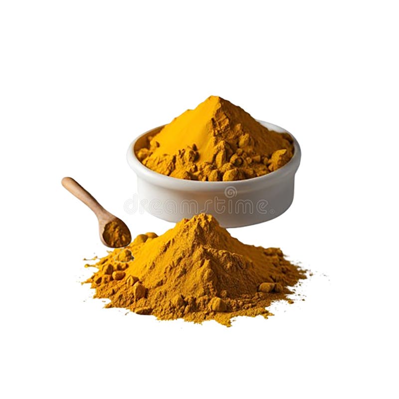 Yellow Turmeric Powder, in a Neat Pile Stock Image - Illustration of ...