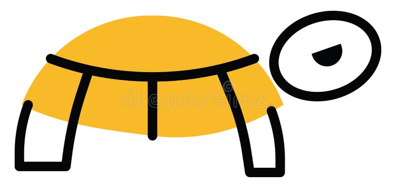 Yellow Turtle in Cartoon Character Stock Vector - Illustration of diet ...
