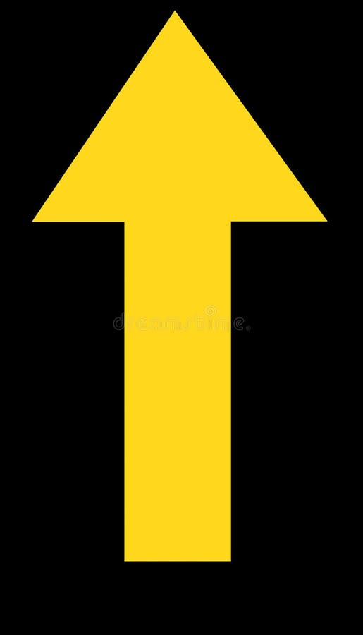 Yellow up arrow stock photo. Image of orange, number - 227009246