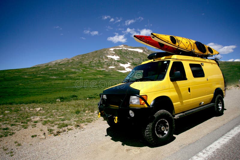 Yellow Van stock photo. Image of national, vacation, transportation ...