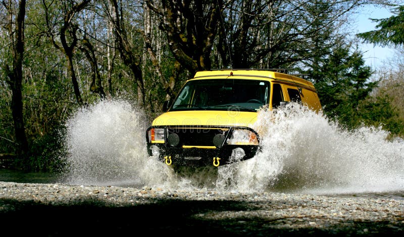 Yellow Van stock photo. Image of national, vacation, transportation ...