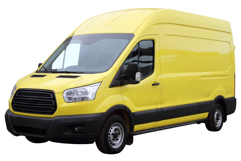 Yellow van. stock photo. Image of compact, transport - 81326204