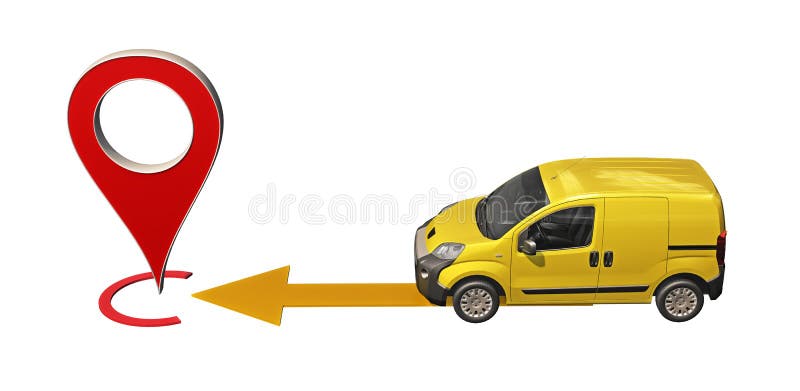 Concept Bus Route on the Map Stock Illustration - Illustration of trip ...