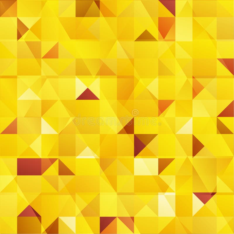 Yellow Vector Abstract Triangles Seamless Pattern Stock Vector ...