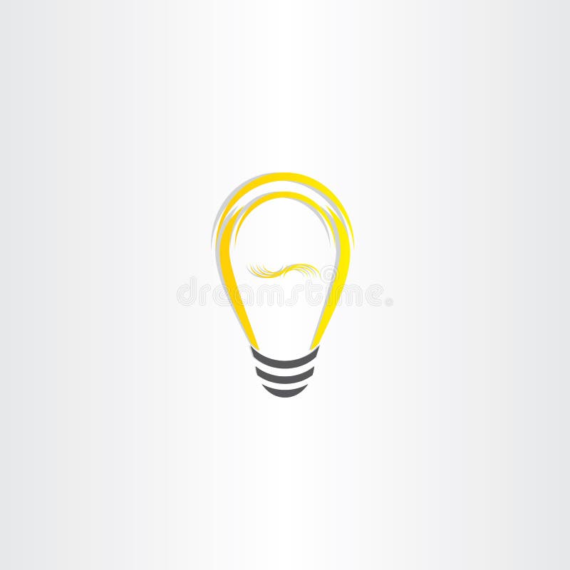 Yellow Vector Bulb Icon Design Stock Vector - Illustration of ...