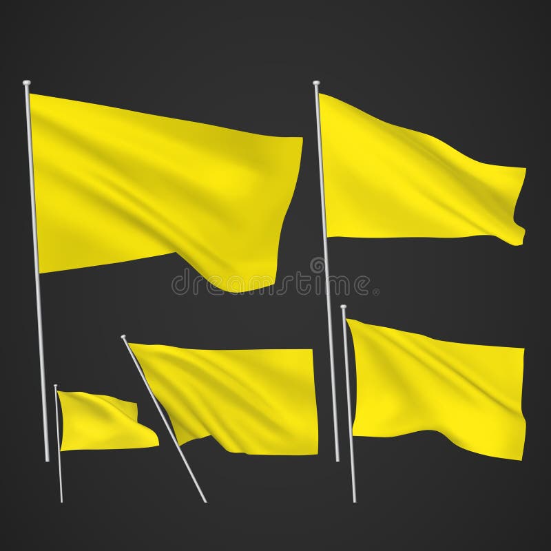 Yellow Vector Flag Templates Stock Vector - Illustration of empty ...