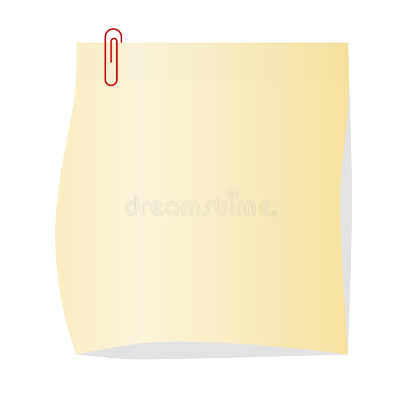 Clip Note Paper Yellow Stock Illustrations – 6,509 Clip Note Paper ...