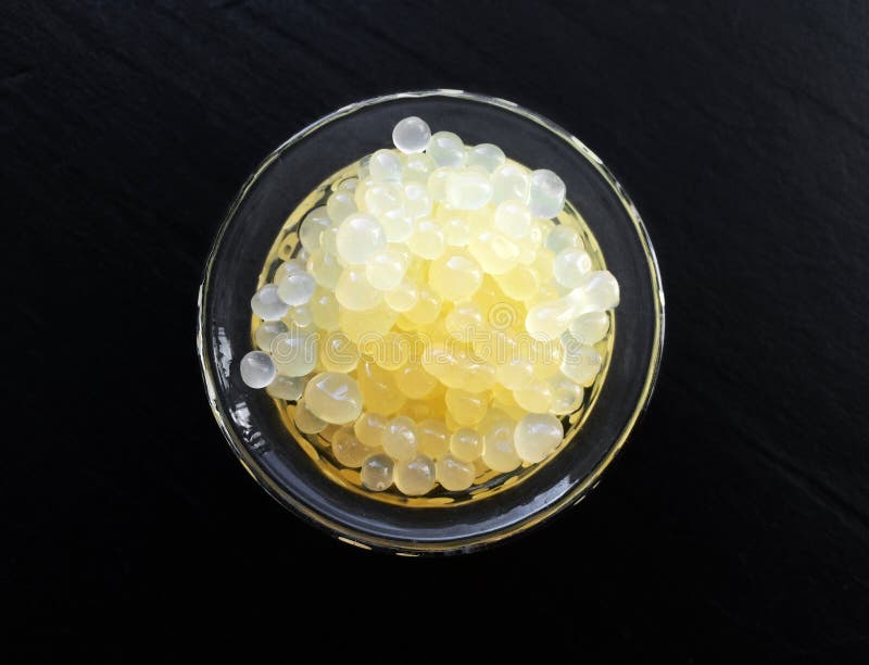 Molecular Lemon Caviar Pearls Stock Photo - Image of agar, gourmet ...