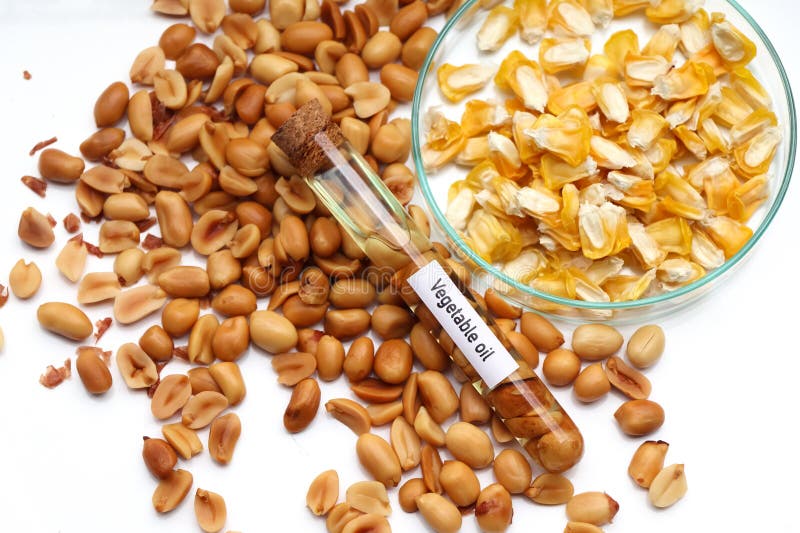 Yellow Vegetable Oil Extracted from Natural Raw Material Stock Image ...