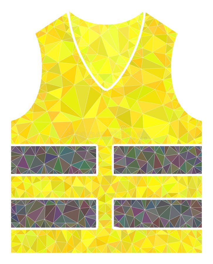 Yellow Vest Polygonal Mocaic Icon Stock Vector - Illustration of ...