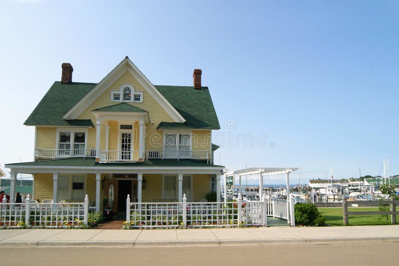 Yellow Victorian House stock photo. Image of home, details - 13106810