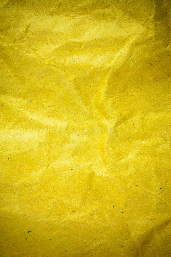 Yellow Vignette Crumpled Paper Stock Image - Image of pattern, material ...