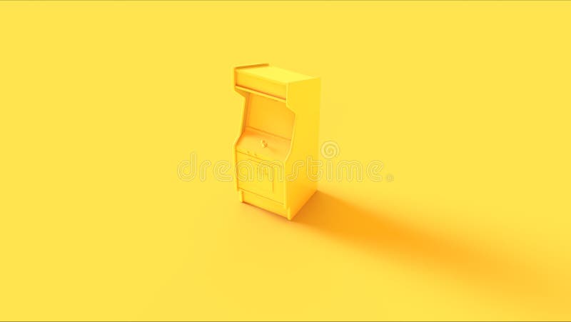 Yellow Vintage Arcade Console Stock Illustration - Illustration of ...