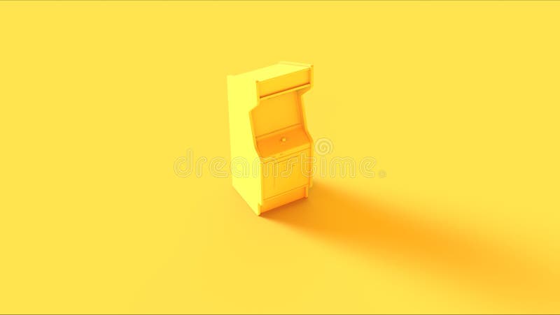 Yellow Vintage Arcade Console Stock Illustration - Illustration of ...