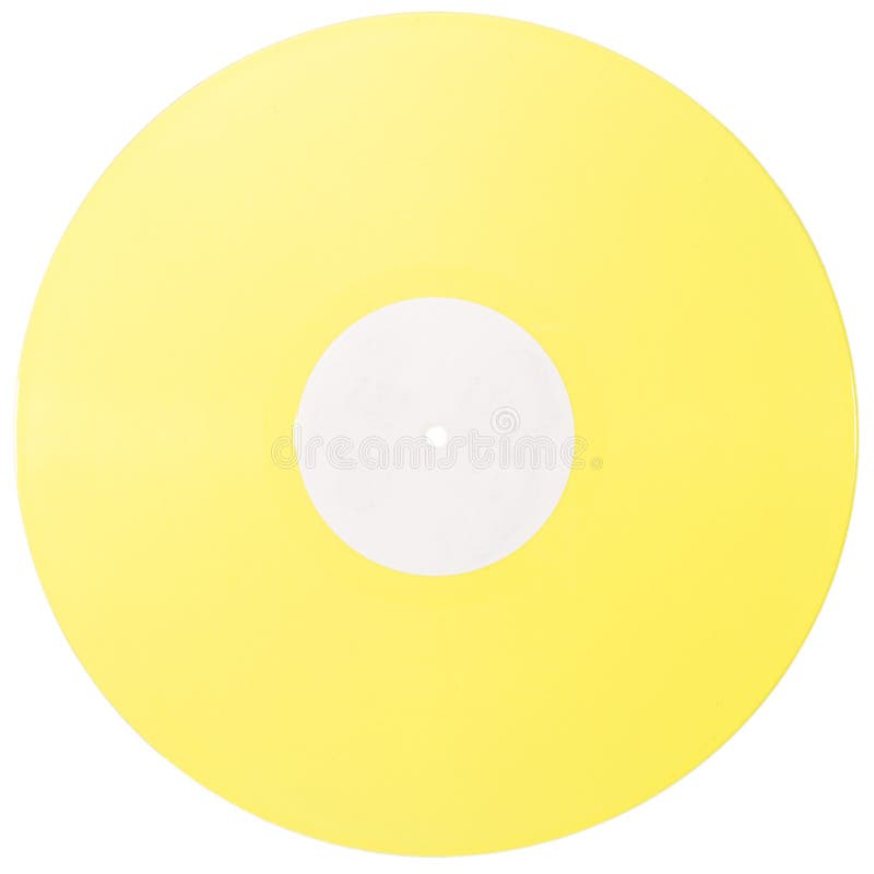 Vinyl Record With Yellow Label Stock Image - Image of phonograph, vinyl ...