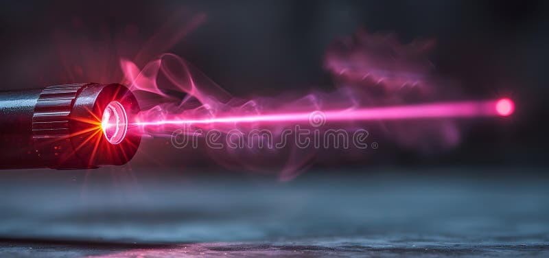 Yellow and Violet Beams of Bright Laser Light Shining on Black ...