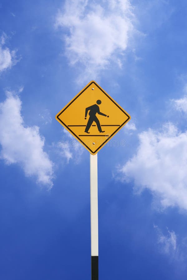 Yellow walk sign stock photo. Image of pedestrian, stroll - 19966934