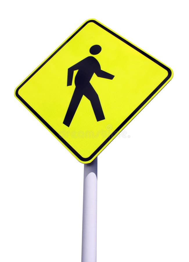 Walking man sign stock photo. Image of yellow, permission - 7349424
