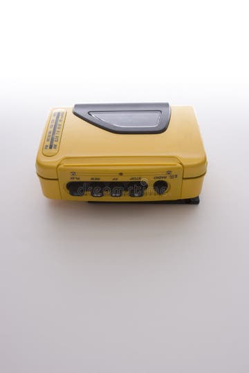Yellow walkman stock photo. Image of tough, vintage, player - 12838338