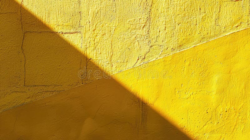 Yellow Wall with Abstract Geometric Shadow Overlay of Window. Texture ...