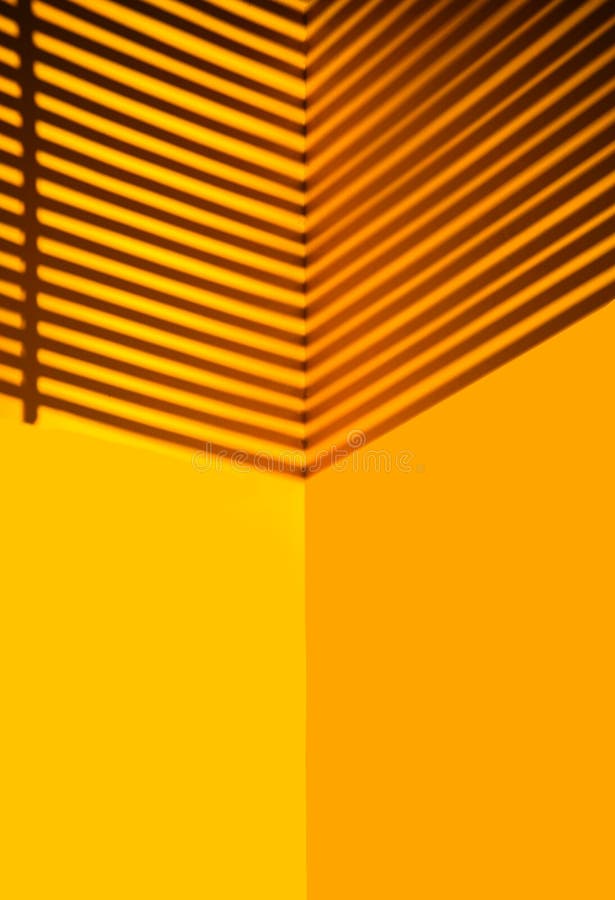 Yellow Wall with Black Shadow on Top Stock Image - Image of element ...