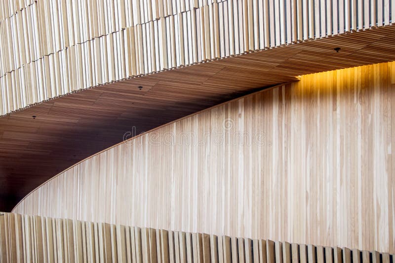 Yellow Wall Inside Oslo Opera House Editorial Photography - Image of ...