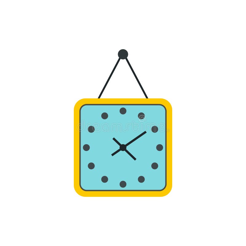 Square Clock Icon, Cartoon Style Stock Vector - Illustration of blog ...