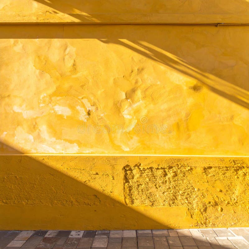Yellow Wall Texture with Sunlight Shadows Stock Illustration ...