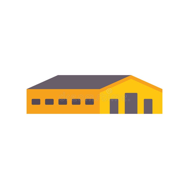Yellow Warehouse Building Representing Storage and Industry Stock ...