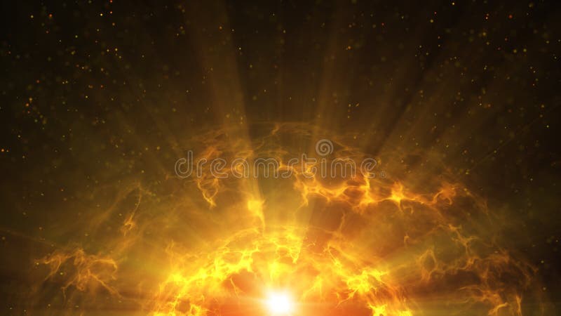 Yellow Plasma Sphere with Energy Charges Stock Illustration ...