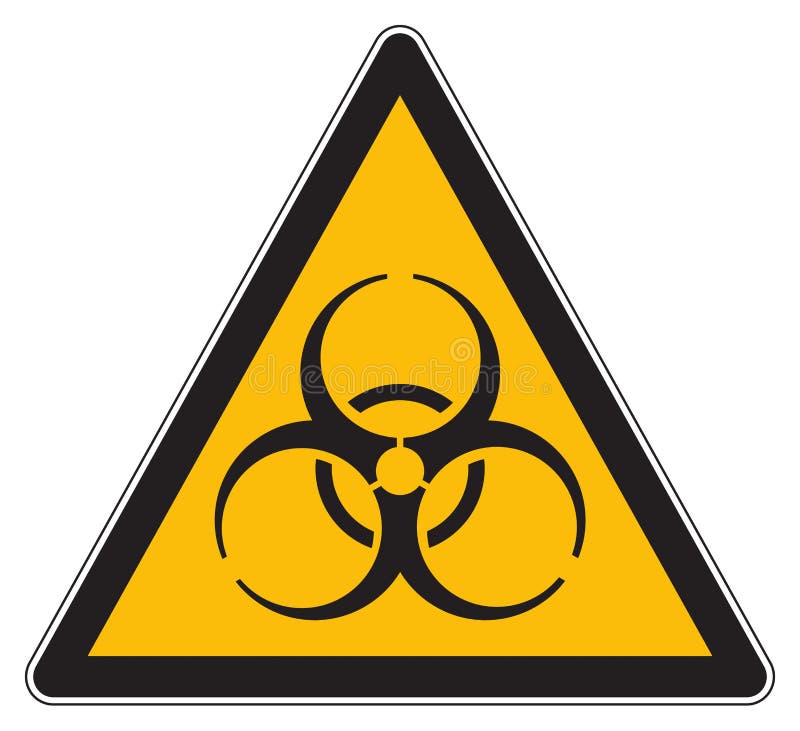 Biohazard Warning COVID19 Red Triangle Poster. Biohazard Caution Signs ...