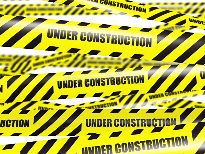 Yellow Warning Caution Ribbon Tape on White Stock Illustration ...