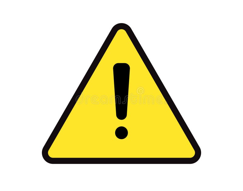 Yellow Warning Danger Sign. Simple Vector Icon Stock Illustration ...