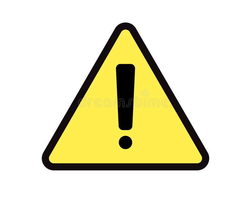 Yellow Warning Danger Sign. Simple Vector Icon Stock Vector ...