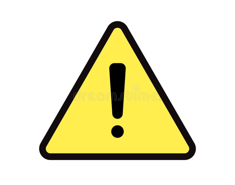 Yellow Warning Danger Sign. Simple Vector Icon Stock Vector ...