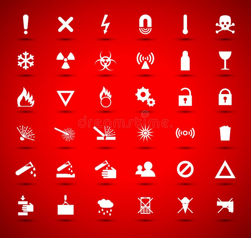 Laboratory Safety Symbols stock vector. Illustration of explosive - 2904593