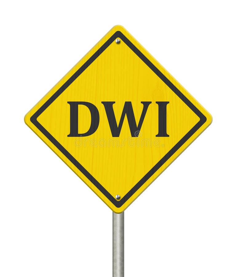 Yellow Warning DWI Road Sign Stock Photo - Image of weed, caution ...