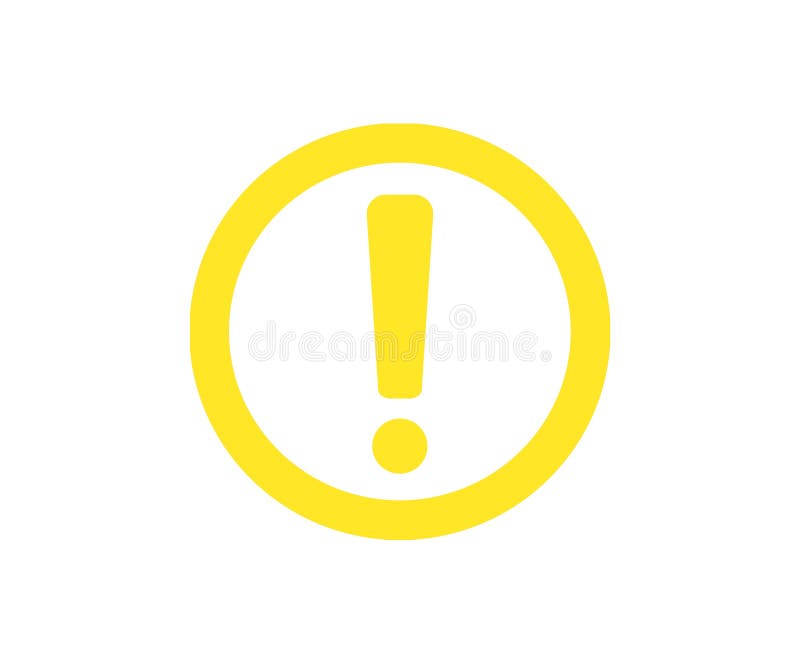 Yellow warning icon stock illustration. Illustration of flat - 266246917