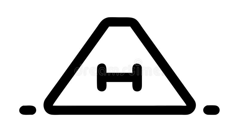 Yellow Warning Sign Bridge Structure Icon Caution , Vector Design ...