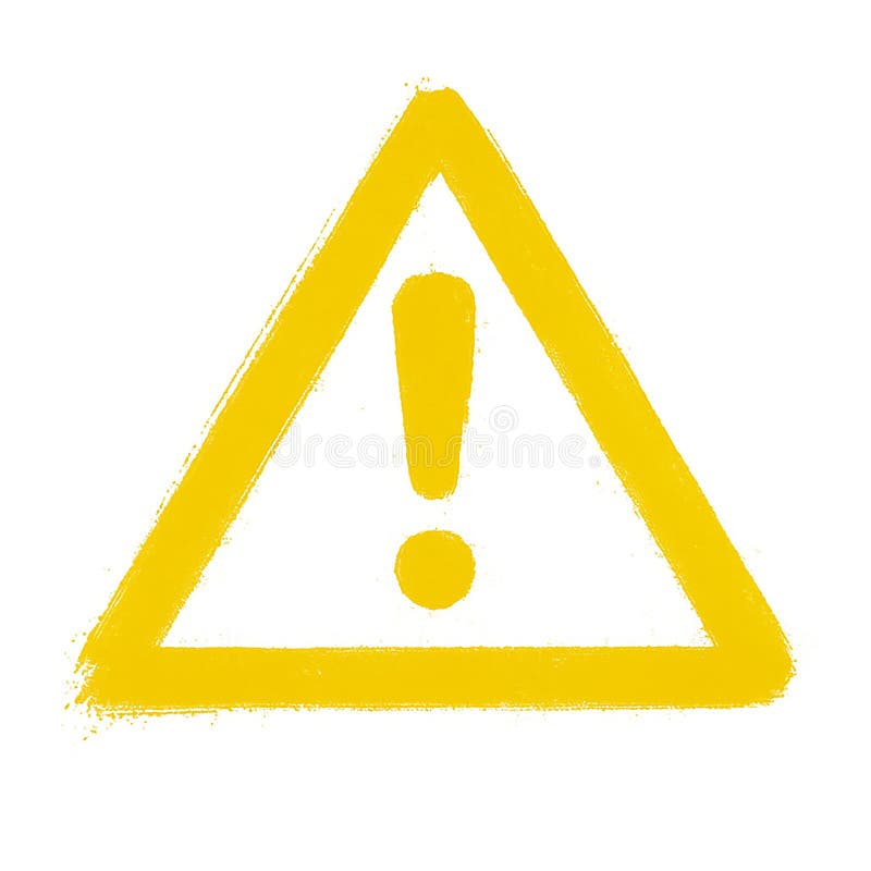 Yellow Warning Sign Depicting Alert Symbol in Caution Triangle Style ...