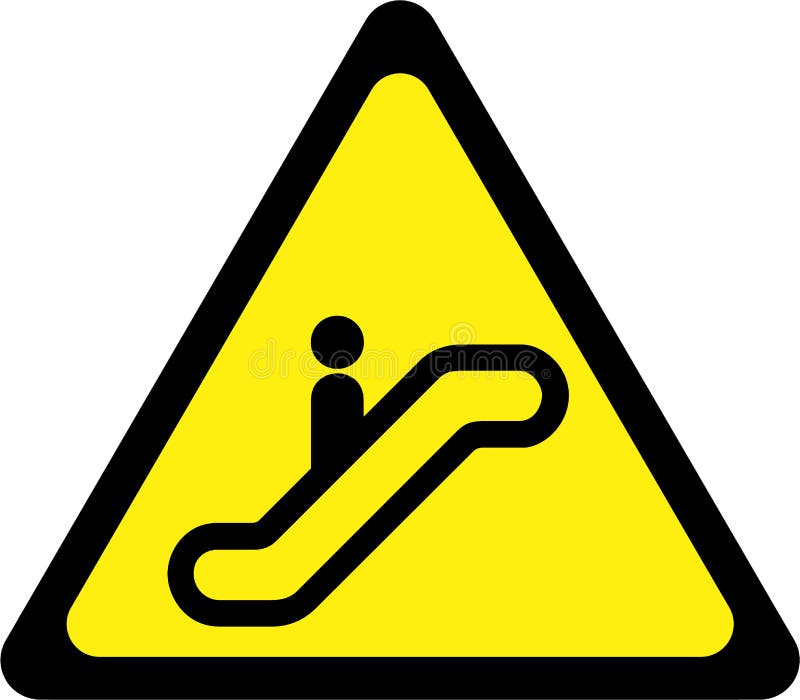Escalator Warning Sign stock vector. Illustration of mother - 23398229