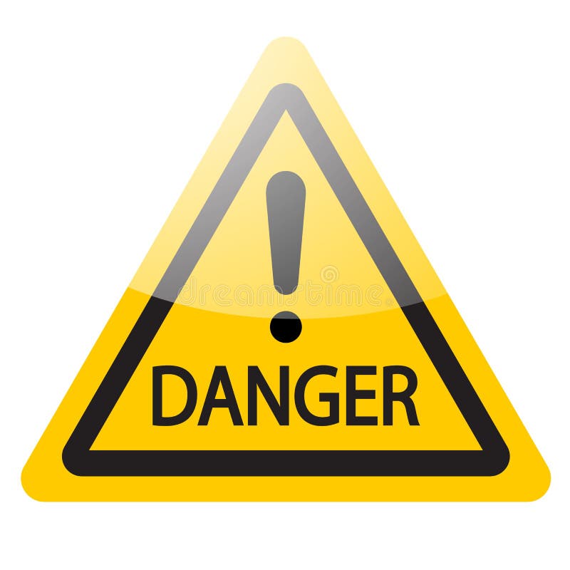 Yellow Warning Sign with Exclamation Mark. Danger Symbol Icon Stock ...
