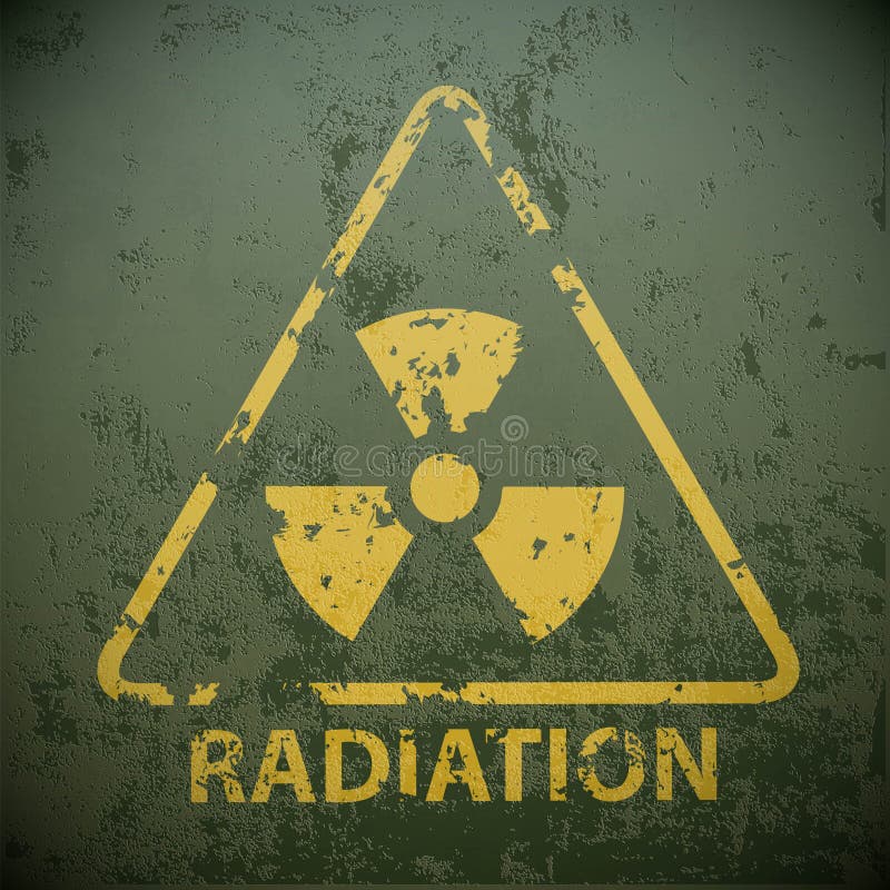 Yellow Warning Sign for Radioactivity. Stock Illustration Stock Vector ...