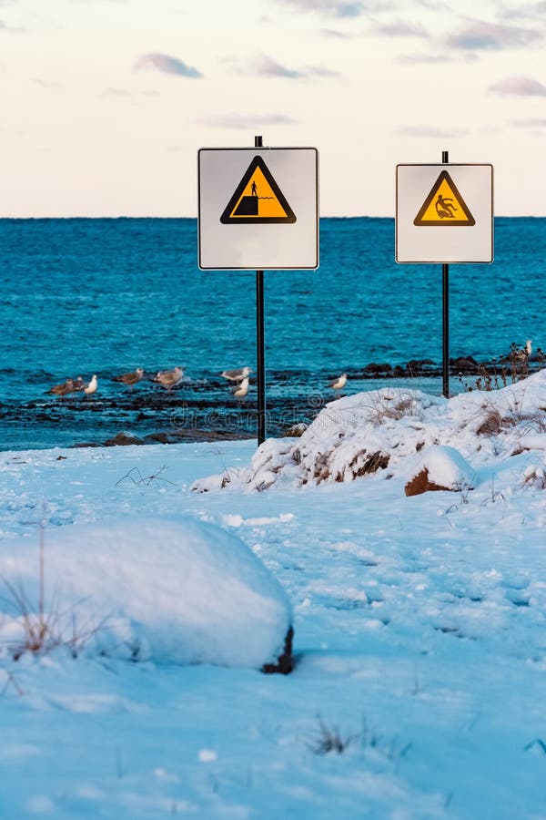 Yellow warning signs stock image. Image of nature, yellow - 93290167