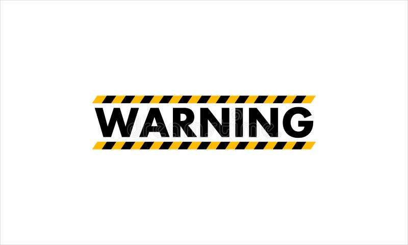 Warning Sign Typographic Symbol Template Icon Logo Design Vector ...