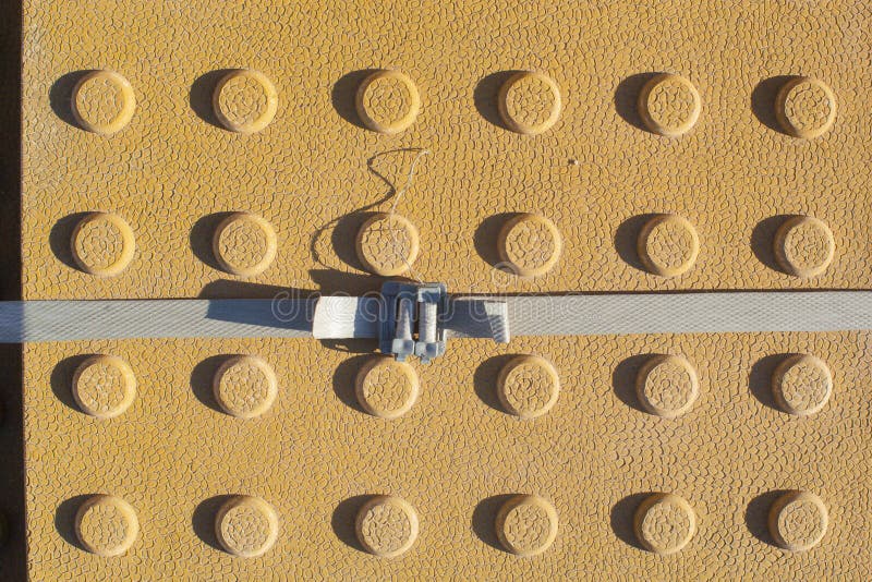 Yellow Warning Tiles, Yellow Dot Walk Way, Blind Safety on Pavement and ...