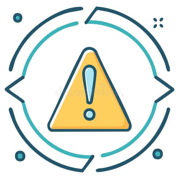 Yellow Warning Triangle with Exclamation Point Inside Looping Arrows ...